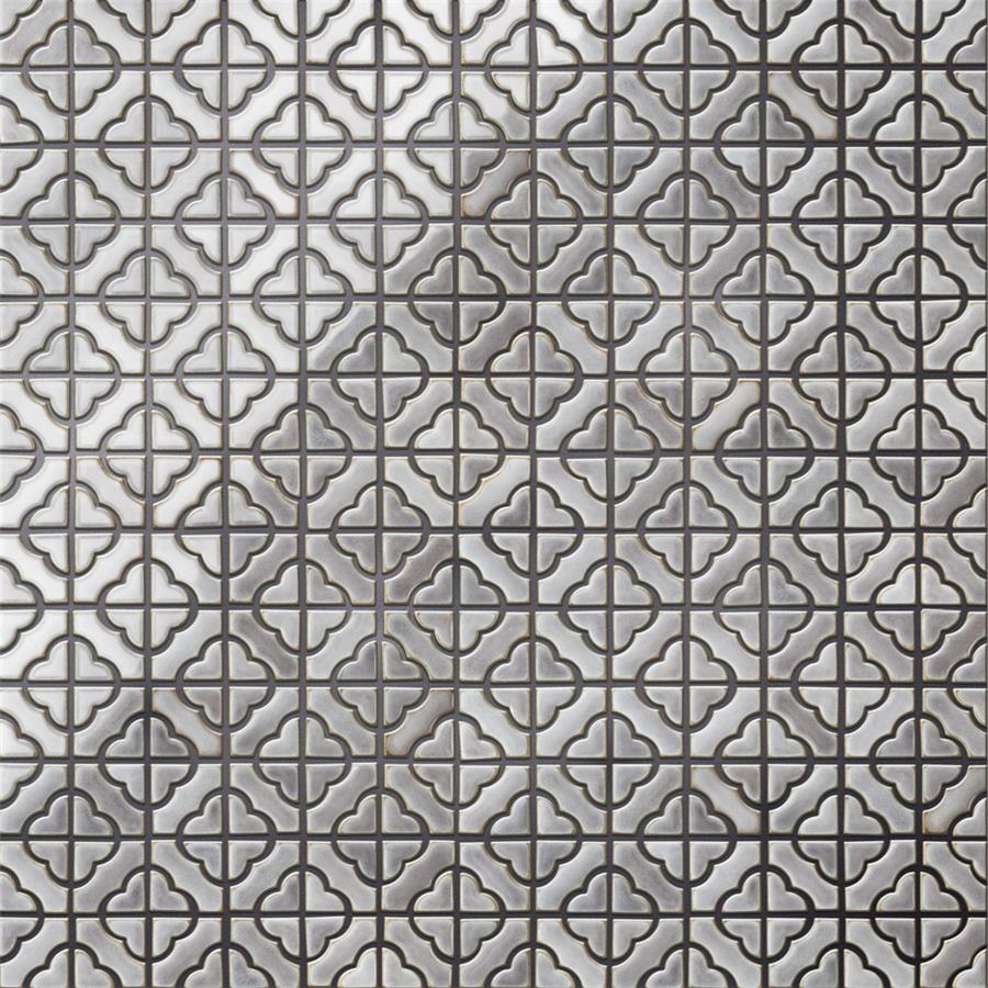 Hudson Tower Grey Eye 12"x12" Porcelain Mosaic
