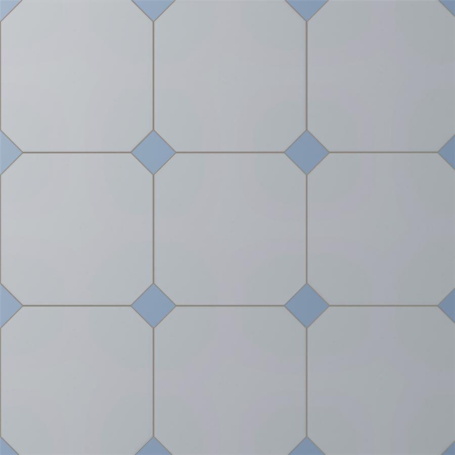 Vaudeville Octagon Humo 7-7/8"x7-7/8" Porcelain F/W Tile