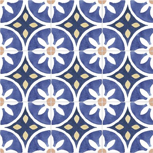 Santorini Coast Blue 9-3/4"x9-3/4" Porcelain F/W Tile