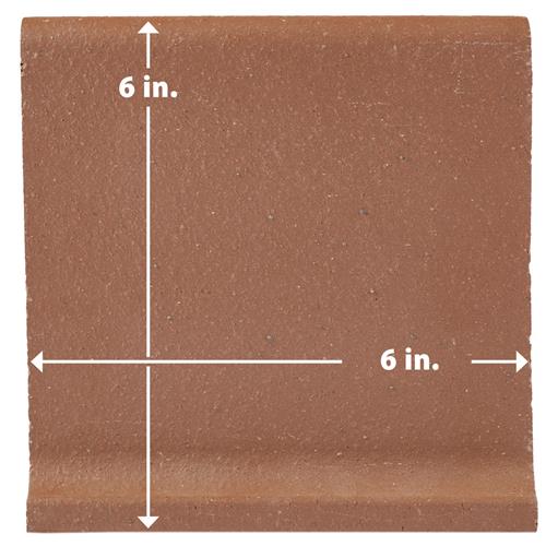 Lincoln Quarry Cove Base Mayflower Red 6"x6" Ceramic Trim