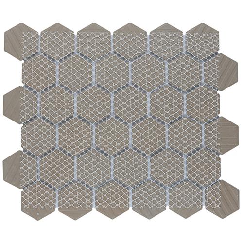 Hudson Due Hex 2 Matte White 11 1 4 X 12 1 2 Porc Mos
